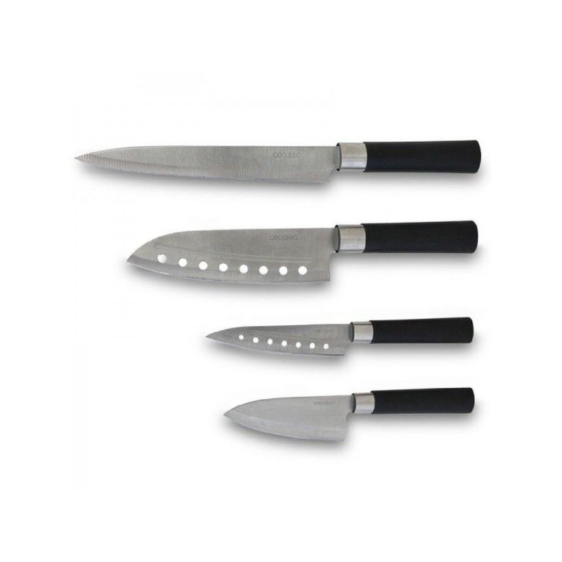 Set de 4 ganivets professionals amb fulla de 2 mm de gruix i airejadors ...