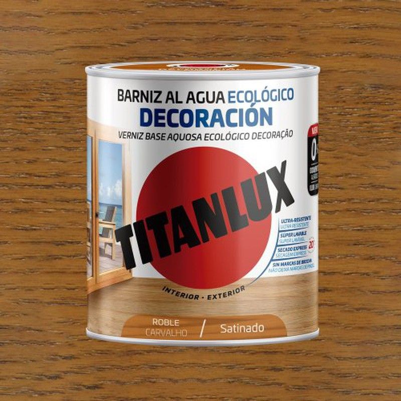 Titanlux Barniz Agua Deco Roble Bri250M — Ferretería Roure Juni